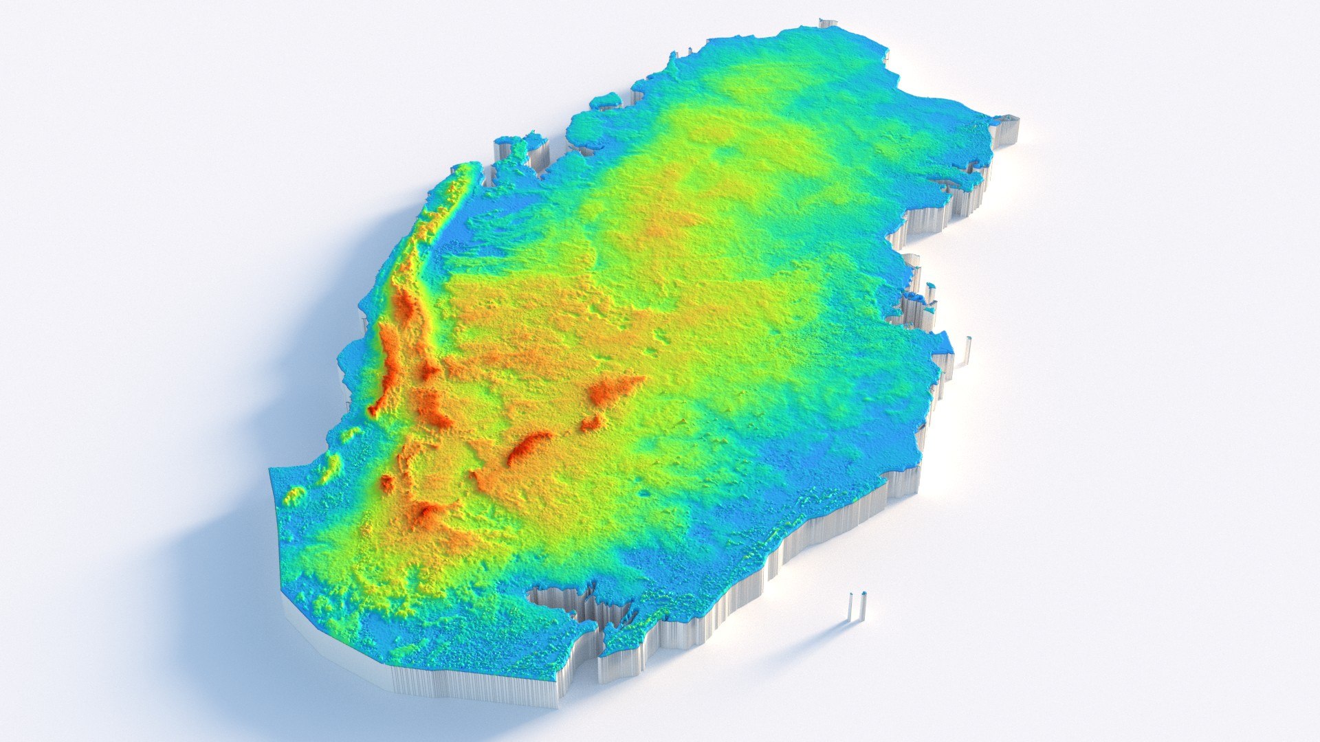 Qatar Terrain Map 3D Model - TurboSquid 2336679