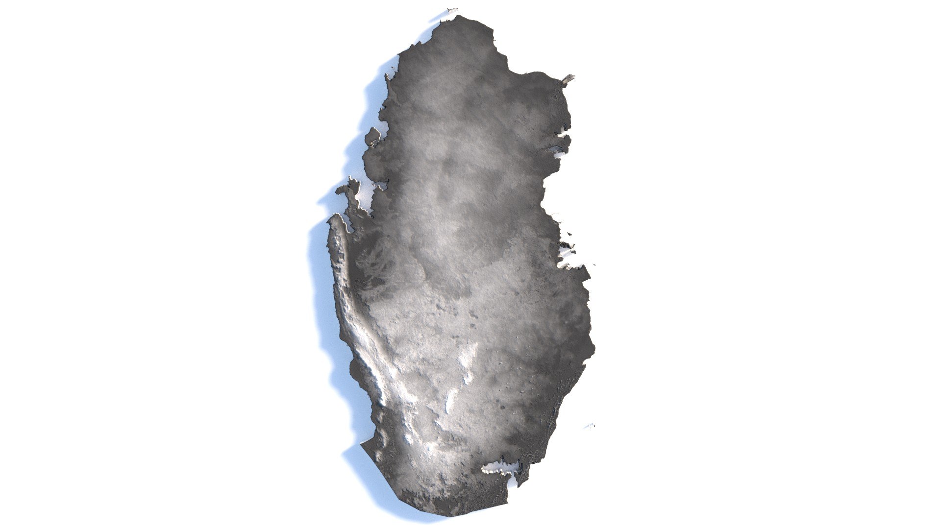 Qatar Terrain Map 3D Model - TurboSquid 2336679