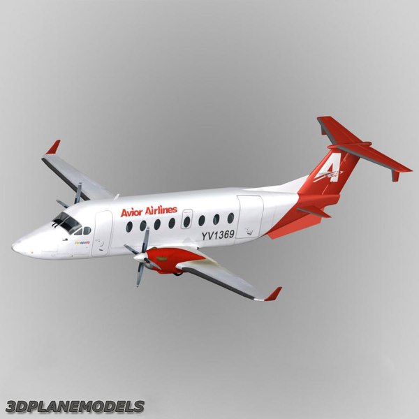 3d beechcraft 1900d airliner avior