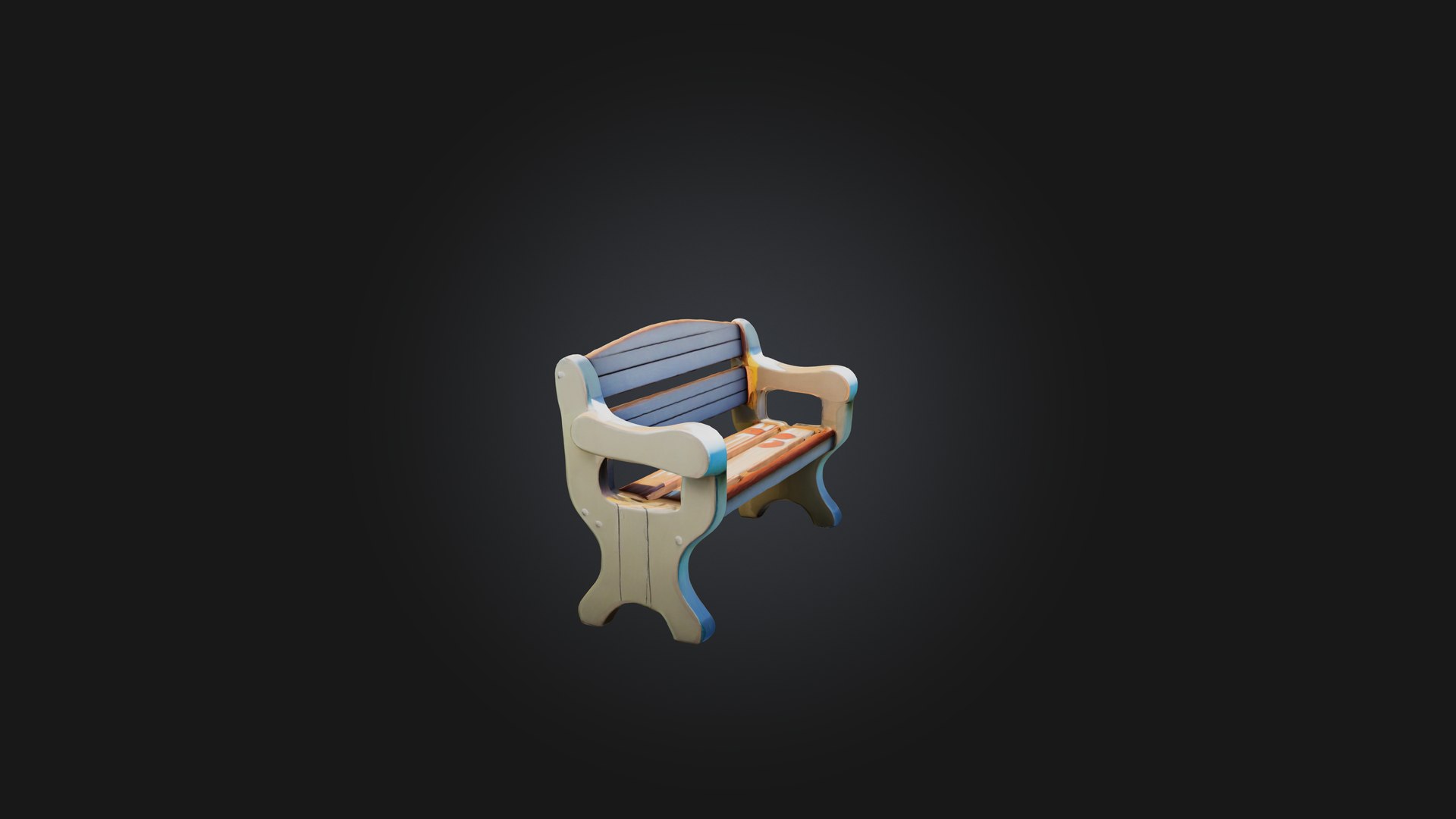 Cartoon Bench 3D - TurboSquid 2291808