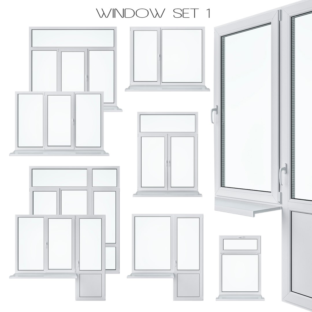 3D Model Set Windows - TurboSquid 1213937