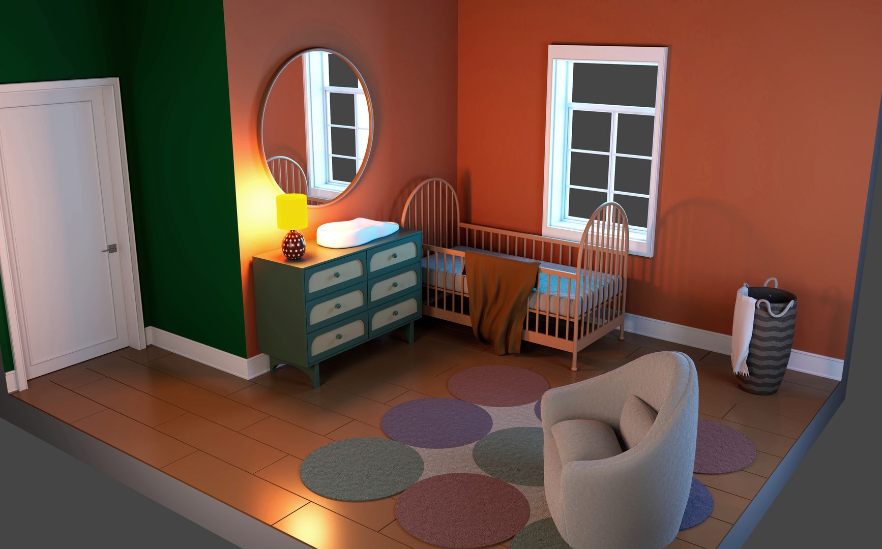 Isometric Kids Bedroom 3D Model - TurboSquid 2251818