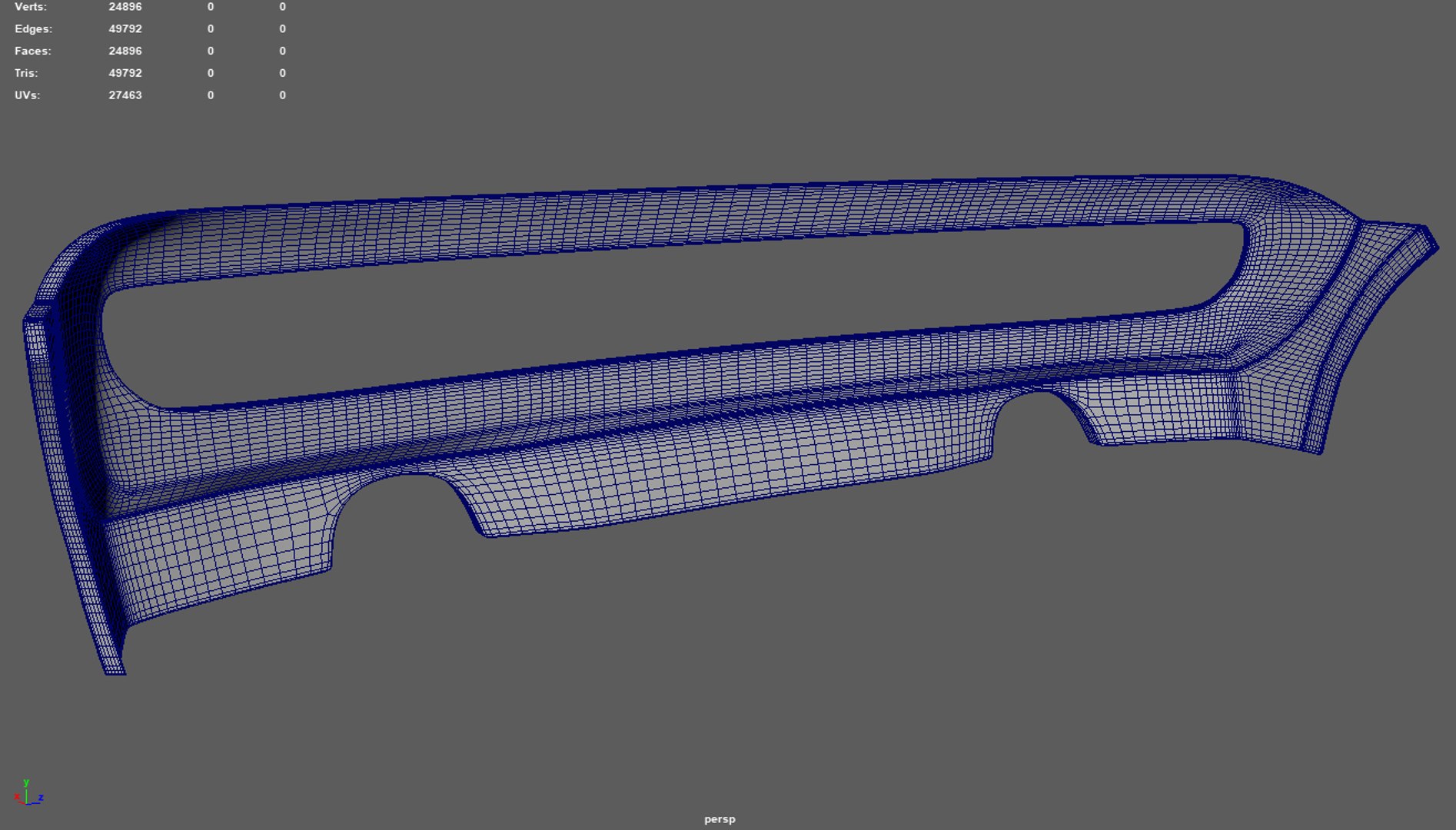 3D Rear Bumper Custom 01 Model - TurboSquid 2026052