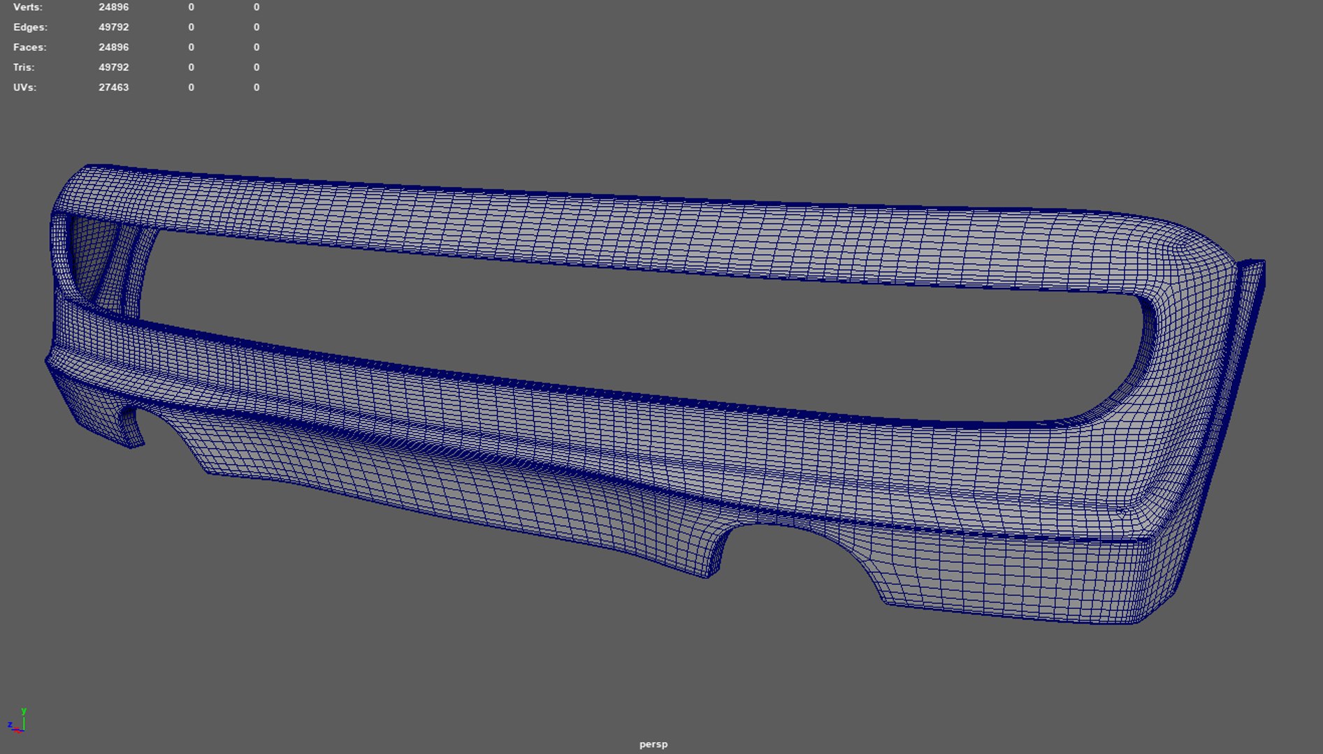 3D Rear Bumper Custom 01 Model - TurboSquid 2026052