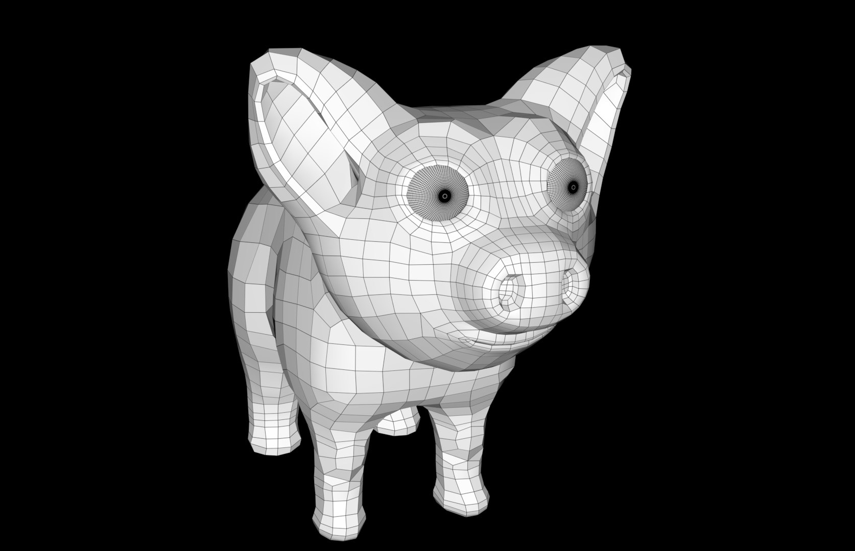 3D character cartoonic pig model - TurboSquid 1328308