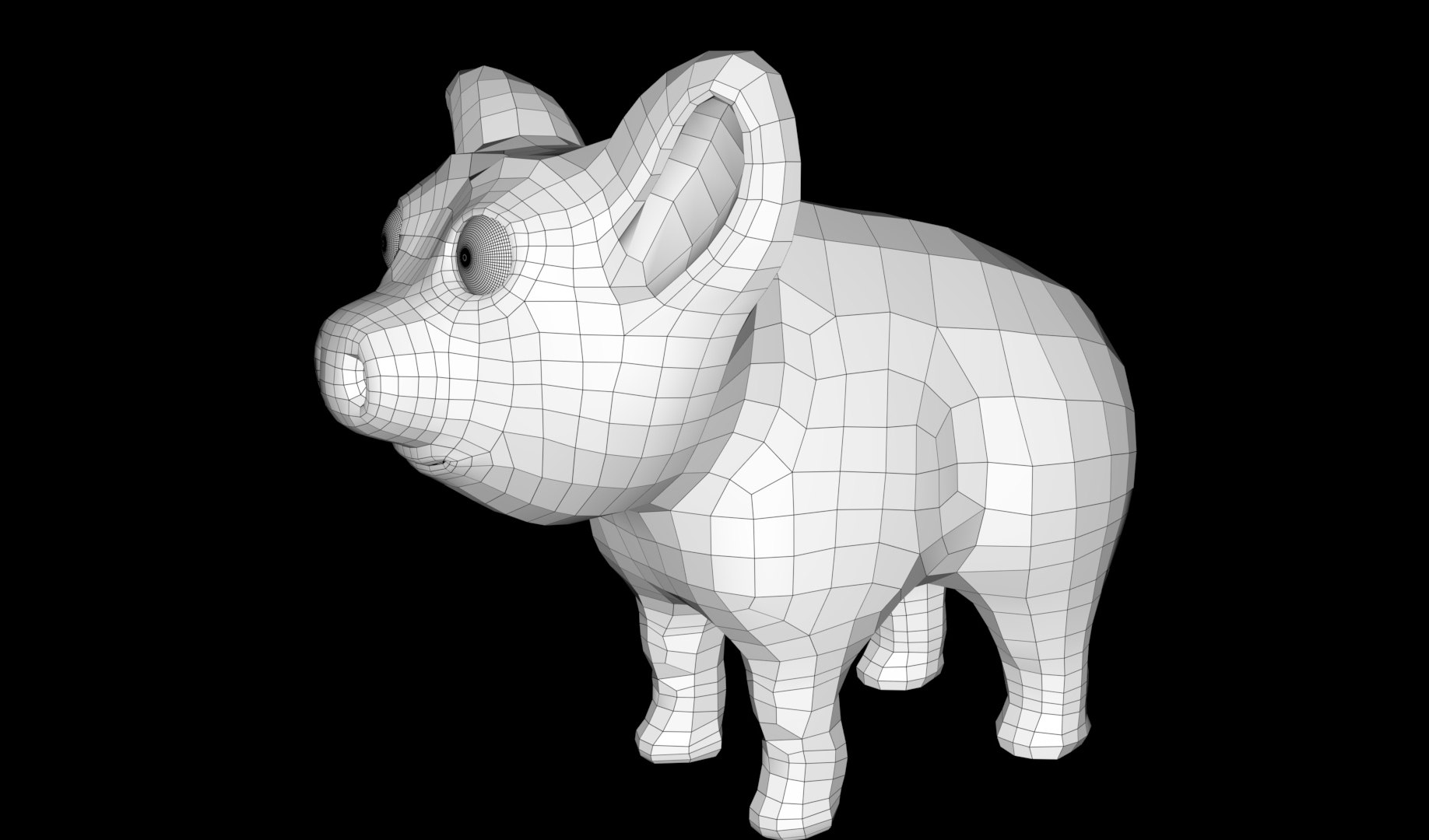 3D character cartoonic pig model - TurboSquid 1328308
