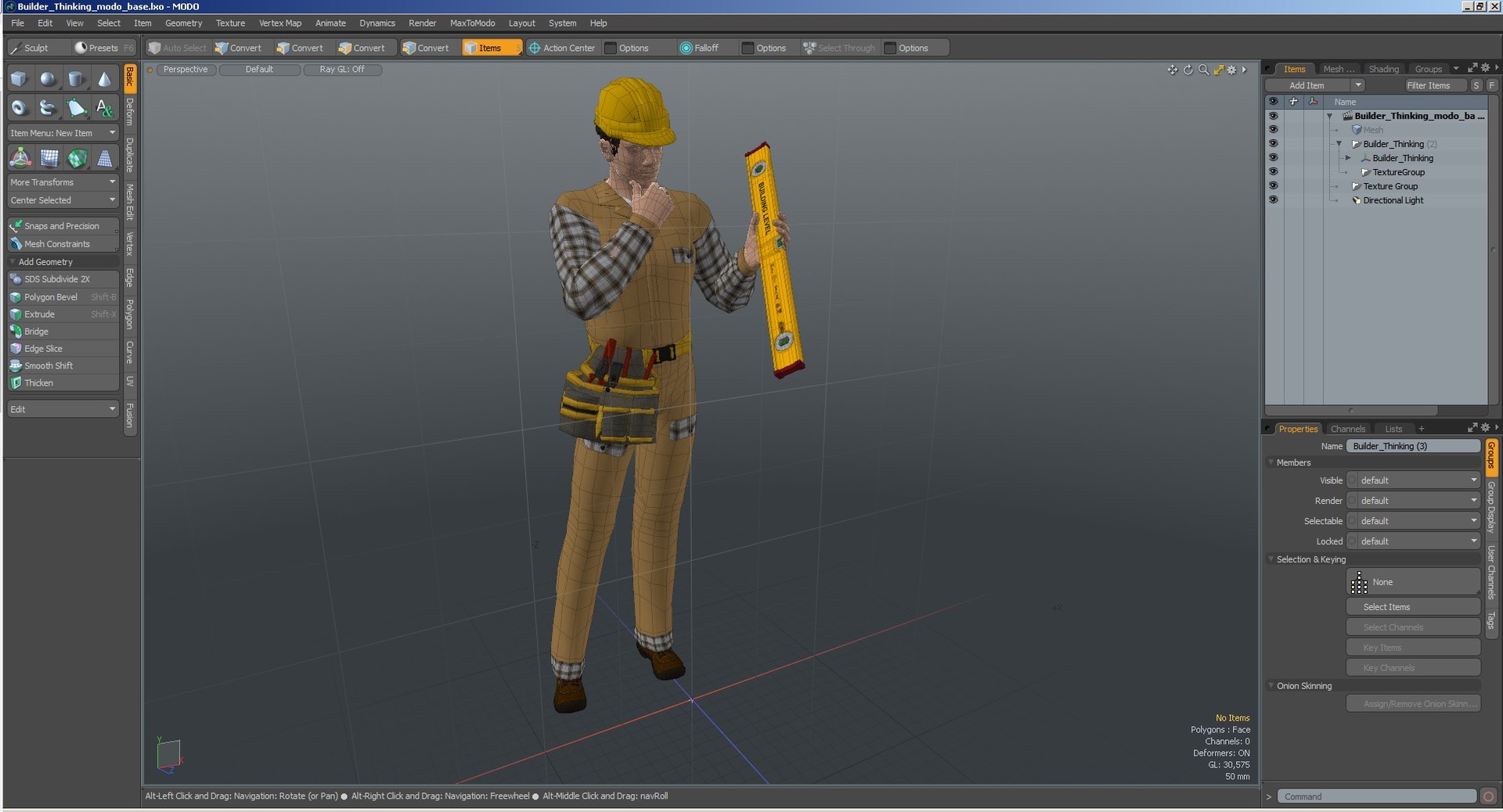 Builder Thinking 3D Model - TurboSquid 1603697