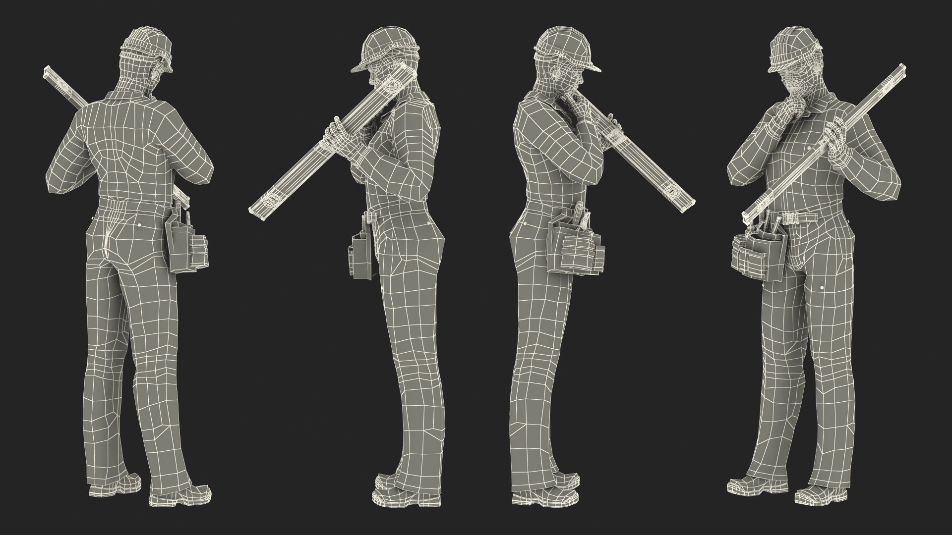 Builder thinking 3D model - TurboSquid 1603697