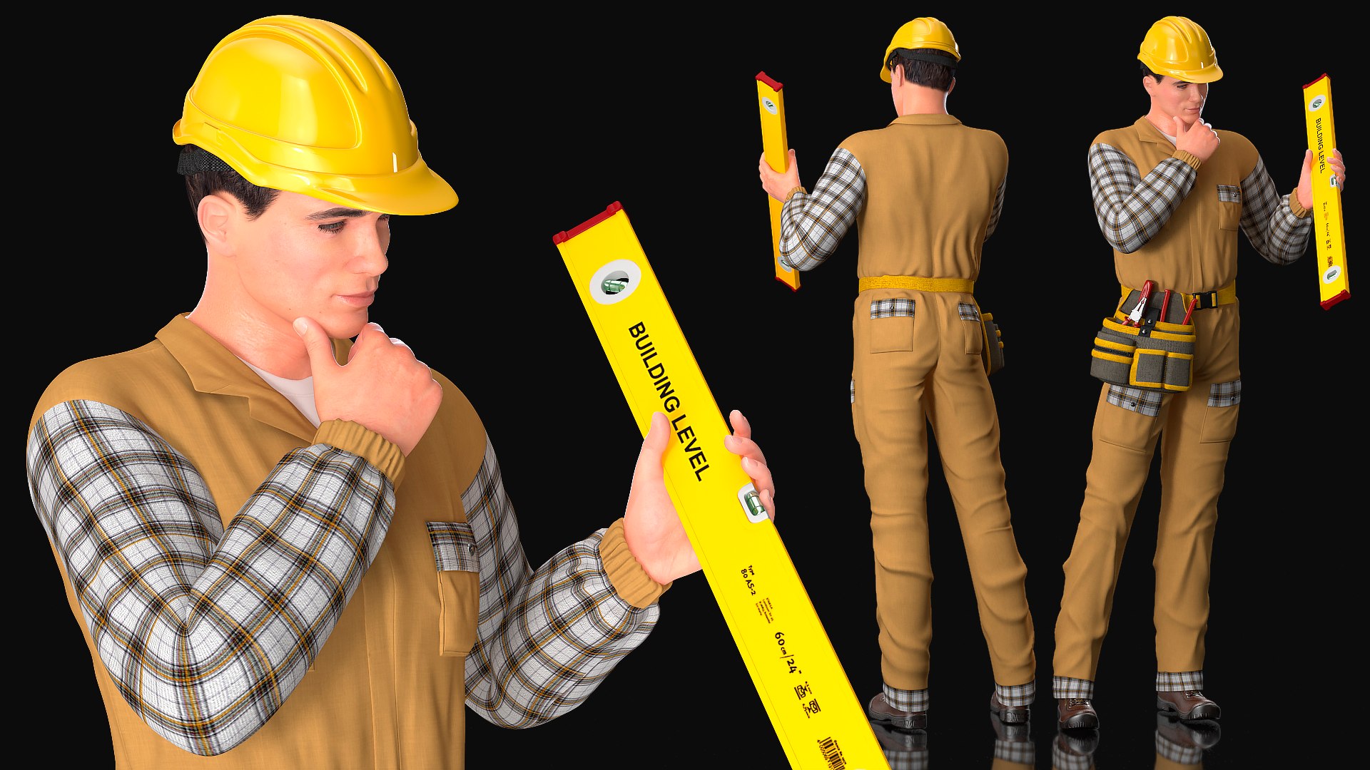 Builder Thinking 3D Model - TurboSquid 1603697