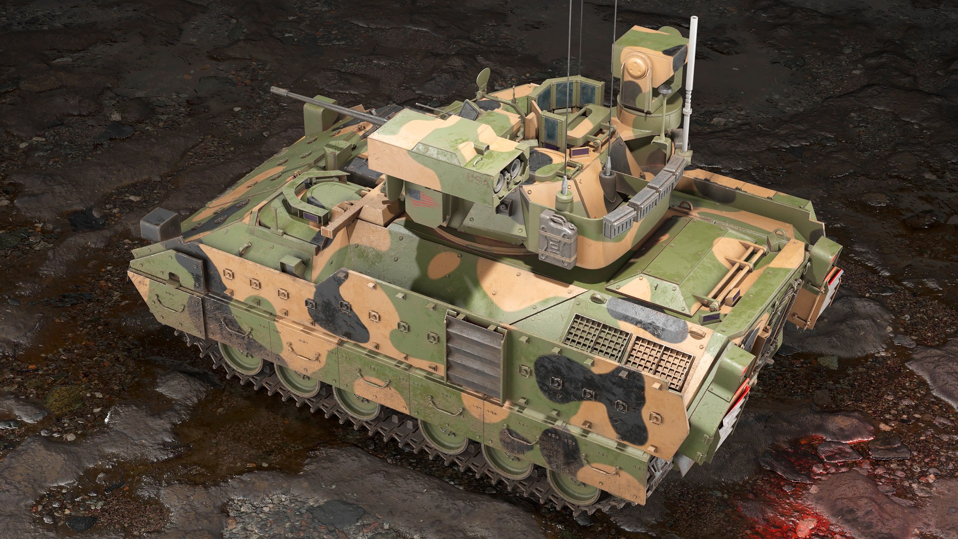 Bradley M2A3 Tank PBR Model - TurboSquid 2288313