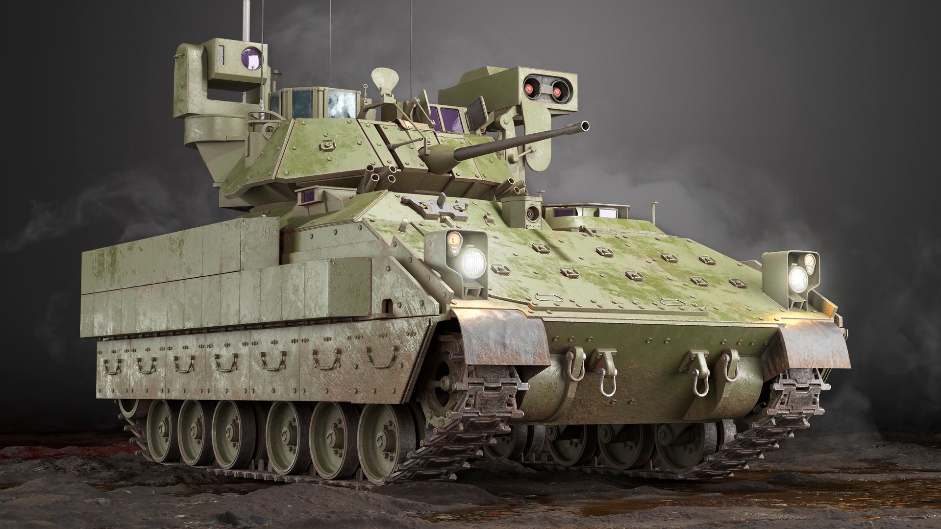Bradley M2A3 Tank PBR Model - TurboSquid 2288313