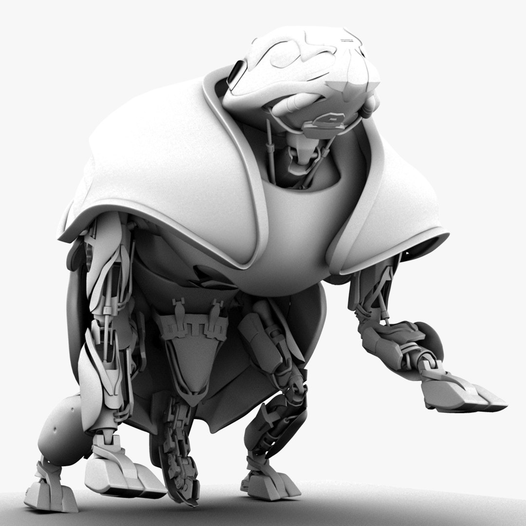 3d Model Armadillo Armor Animation Robot