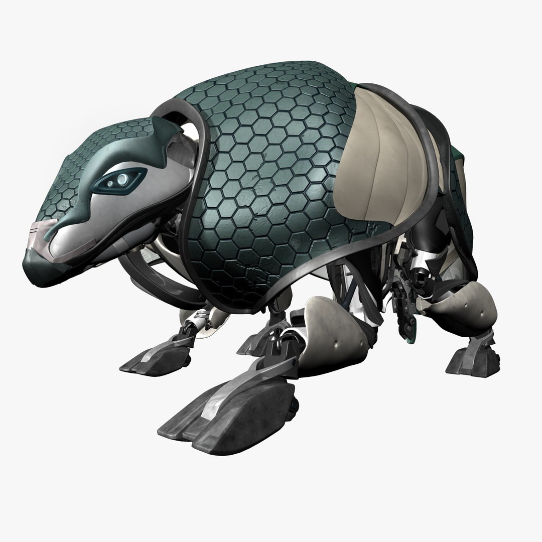 3d Model Armadillo Armor Animation Robot