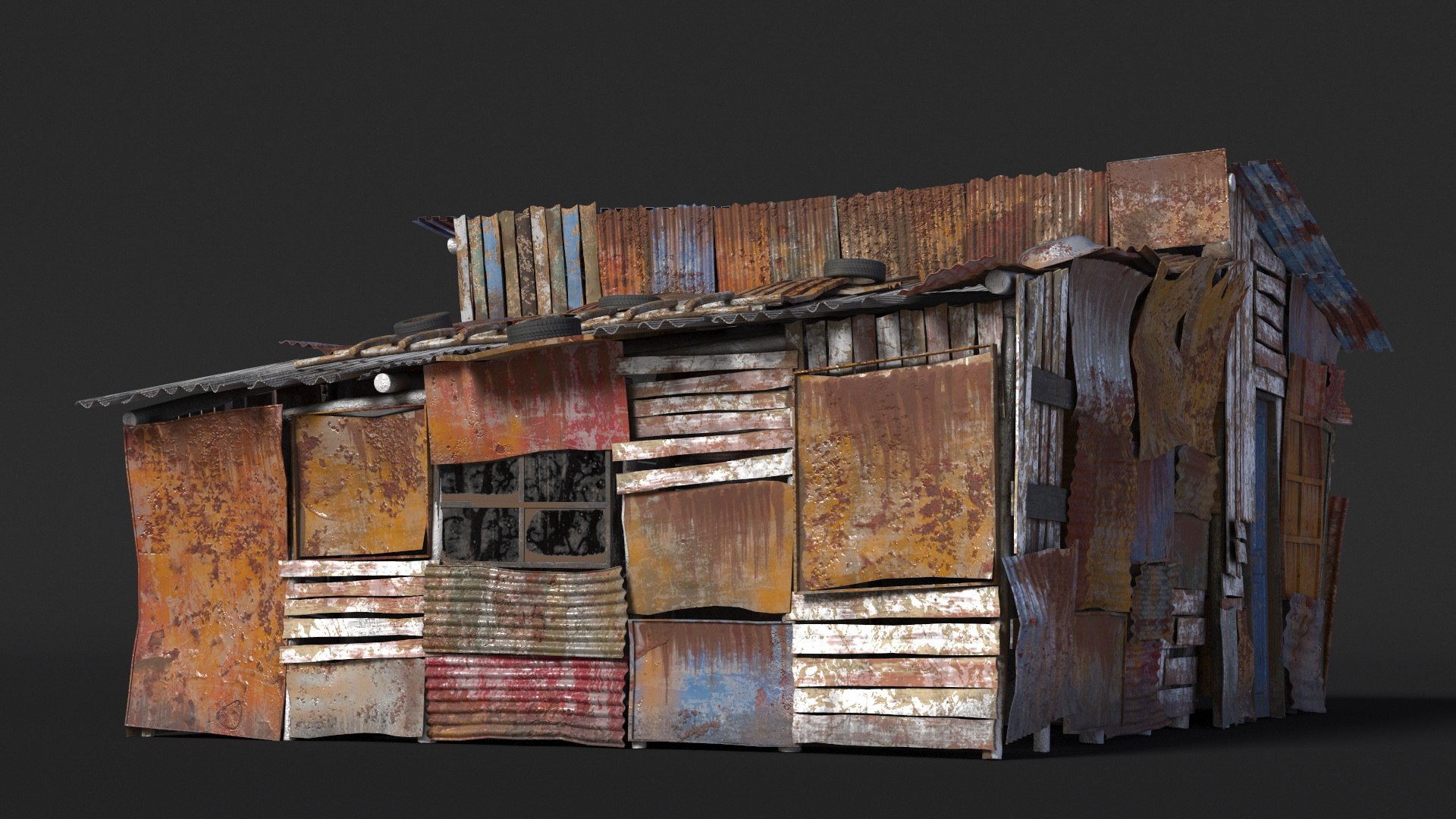 Multi Level Corrugated Shack 3D Model - TurboSquid 2330133