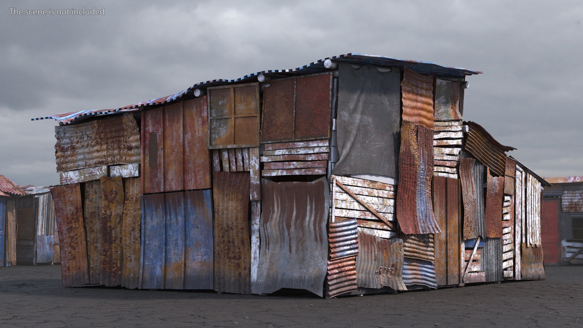 Multi Level Corrugated Shack 3D Model - TurboSquid 2330133