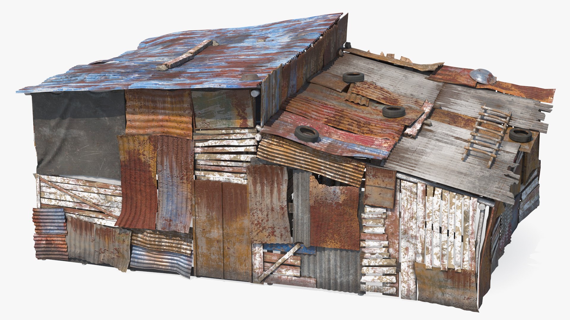 Multi Level Corrugated Shack 3D Model - TurboSquid 2330133