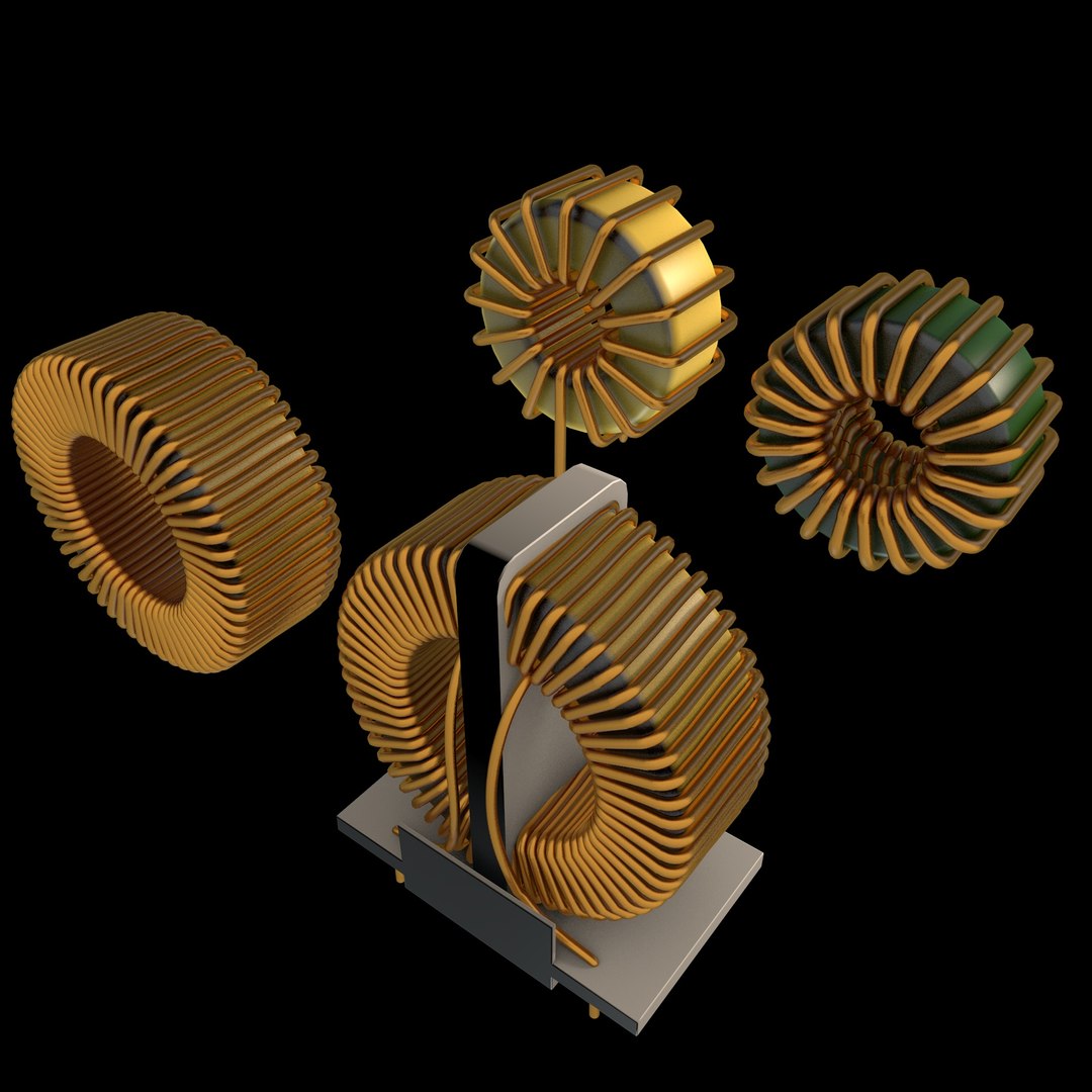 3D Inductor Coil Choke Model - TurboSquid 1699081