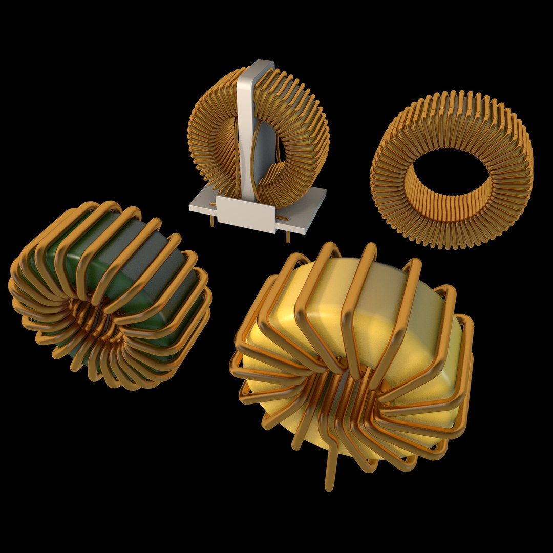 3D Inductor Coil Choke Model - TurboSquid 1699081