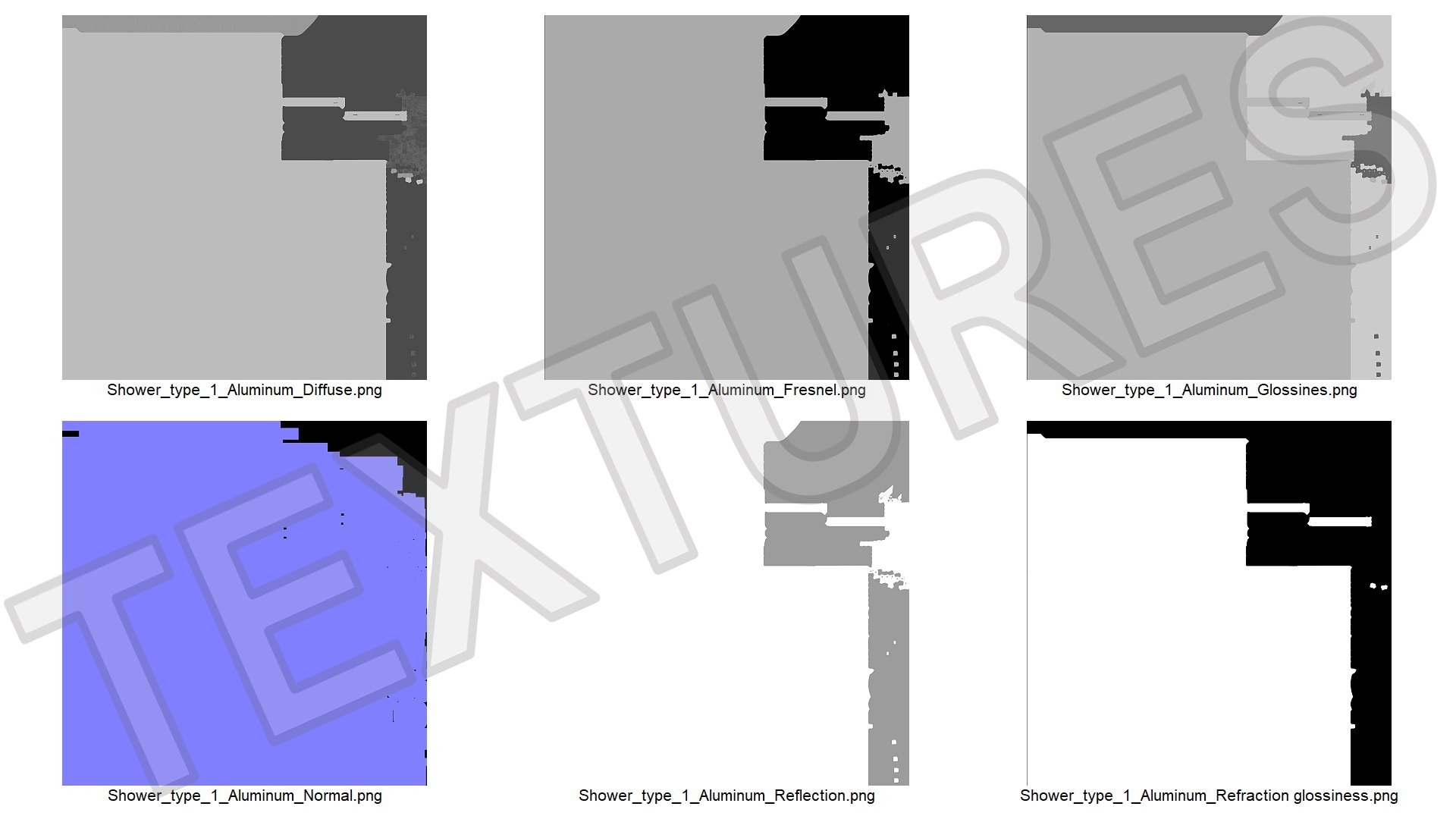 Glass Shower Enclosure Sliding Doors Silver 3D Model - TurboSquid 2062697