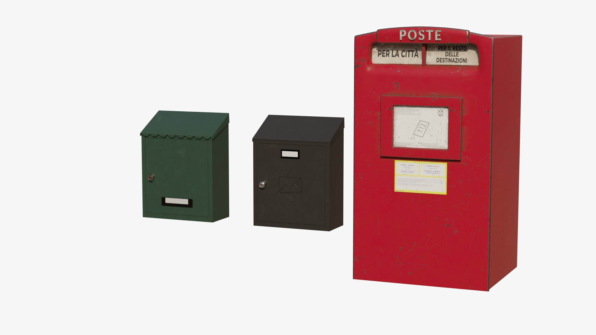3D Postbox - TurboSquid 2102529