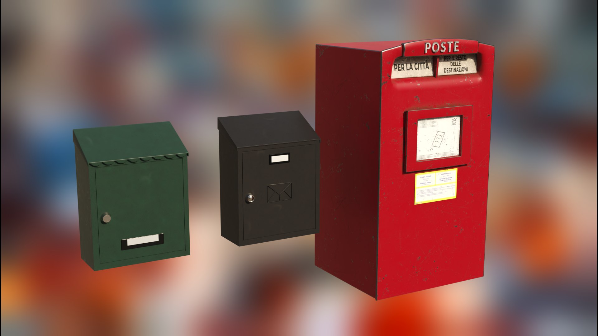 3D Postbox - TurboSquid 2102529