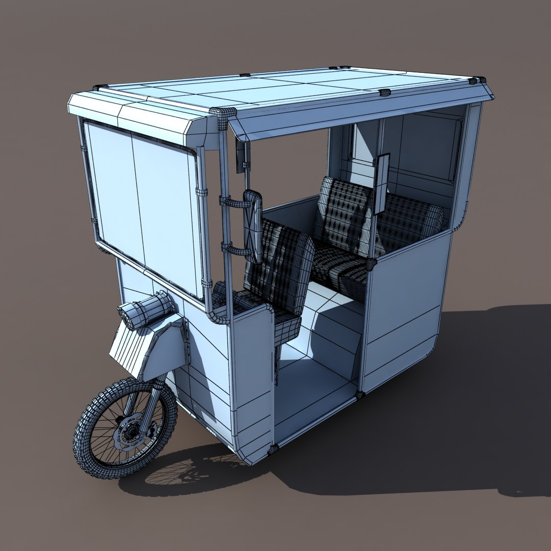 Old Rickshaw 3d Model