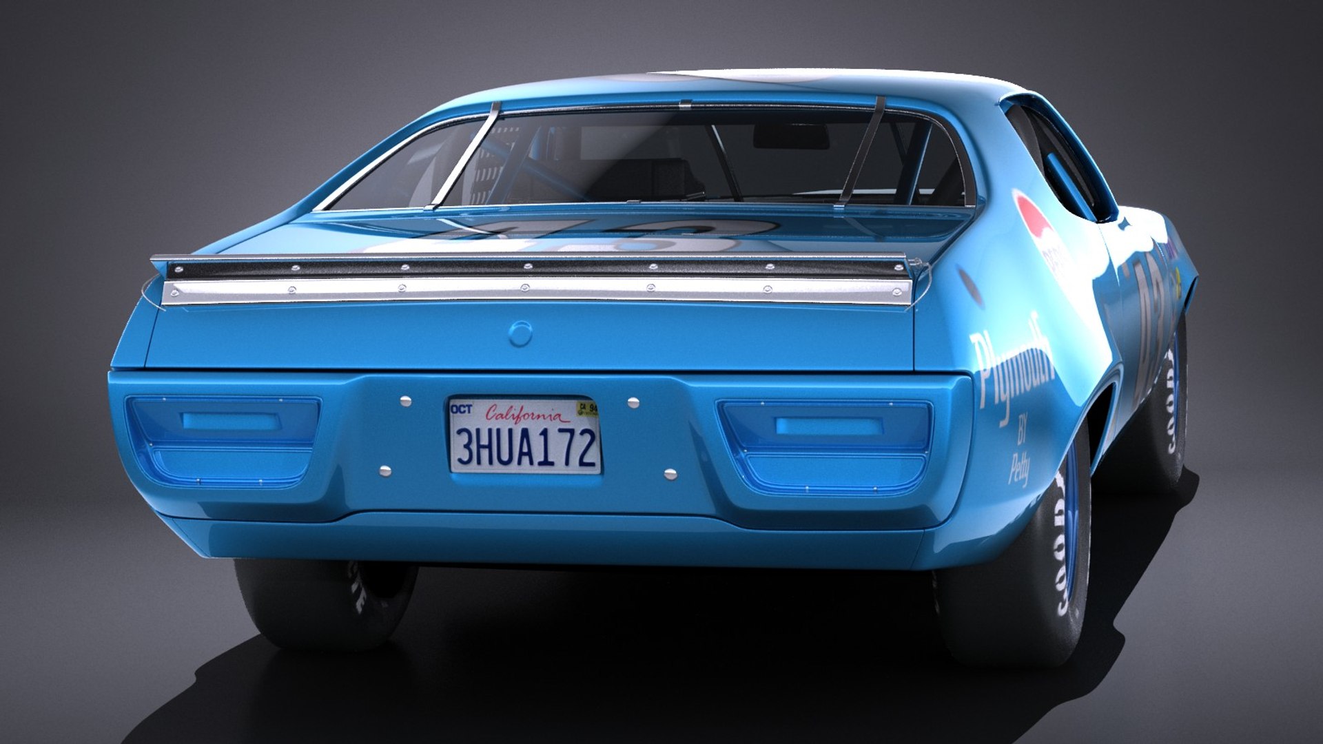 Plymouth Roadrunner Nascar 3d Model
