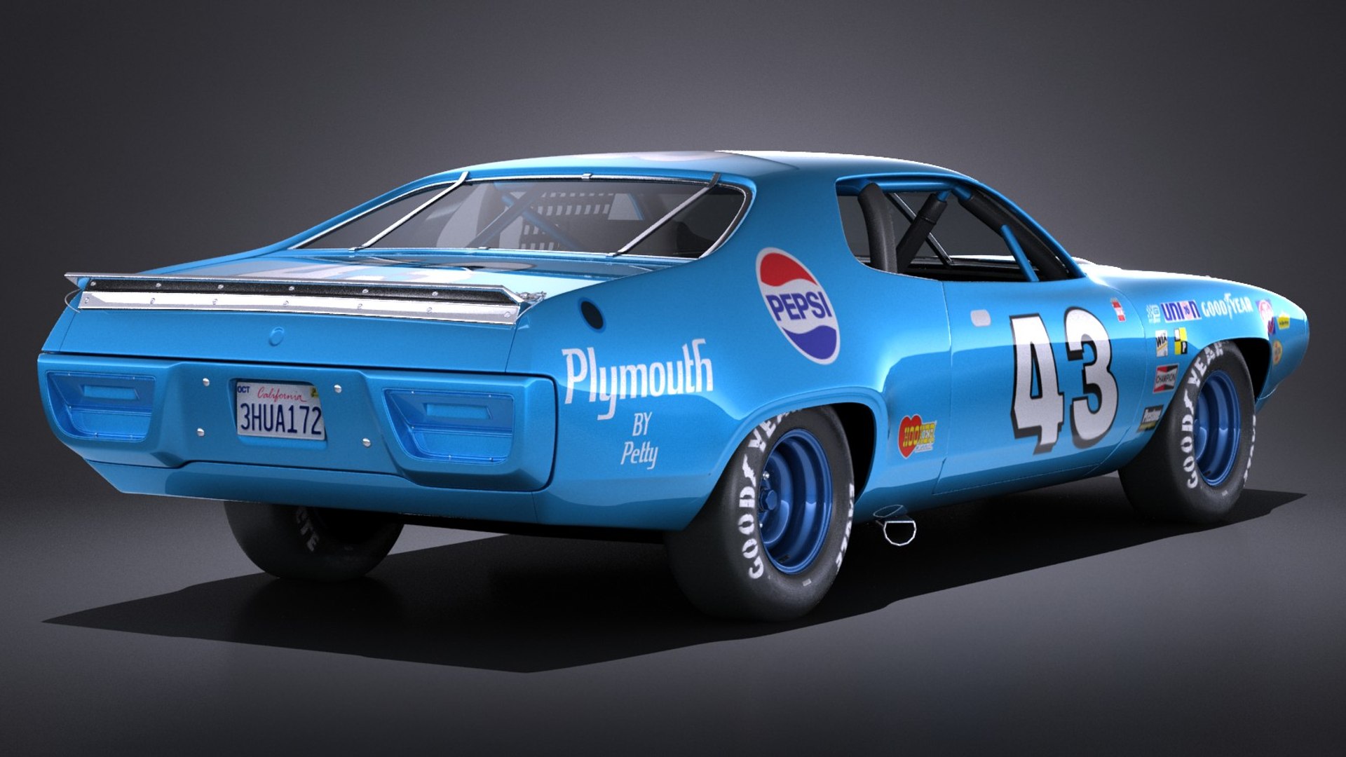 Plymouth Roadrunner Nascar 3d Model