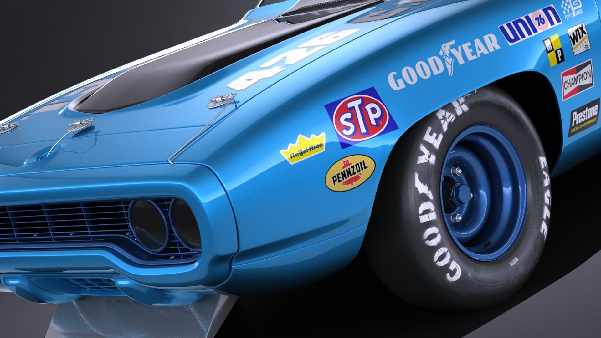 Plymouth Roadrunner Nascar 3d Model