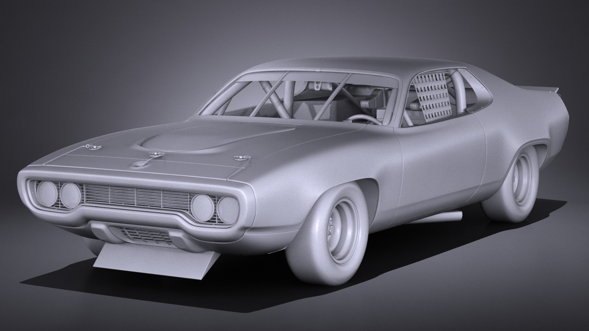 Plymouth Roadrunner Nascar 3d Model