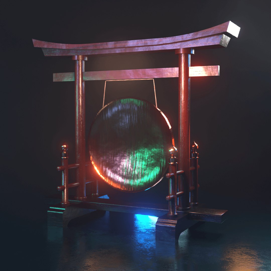 Free Japan Gong 3D Model - TurboSquid 2023020