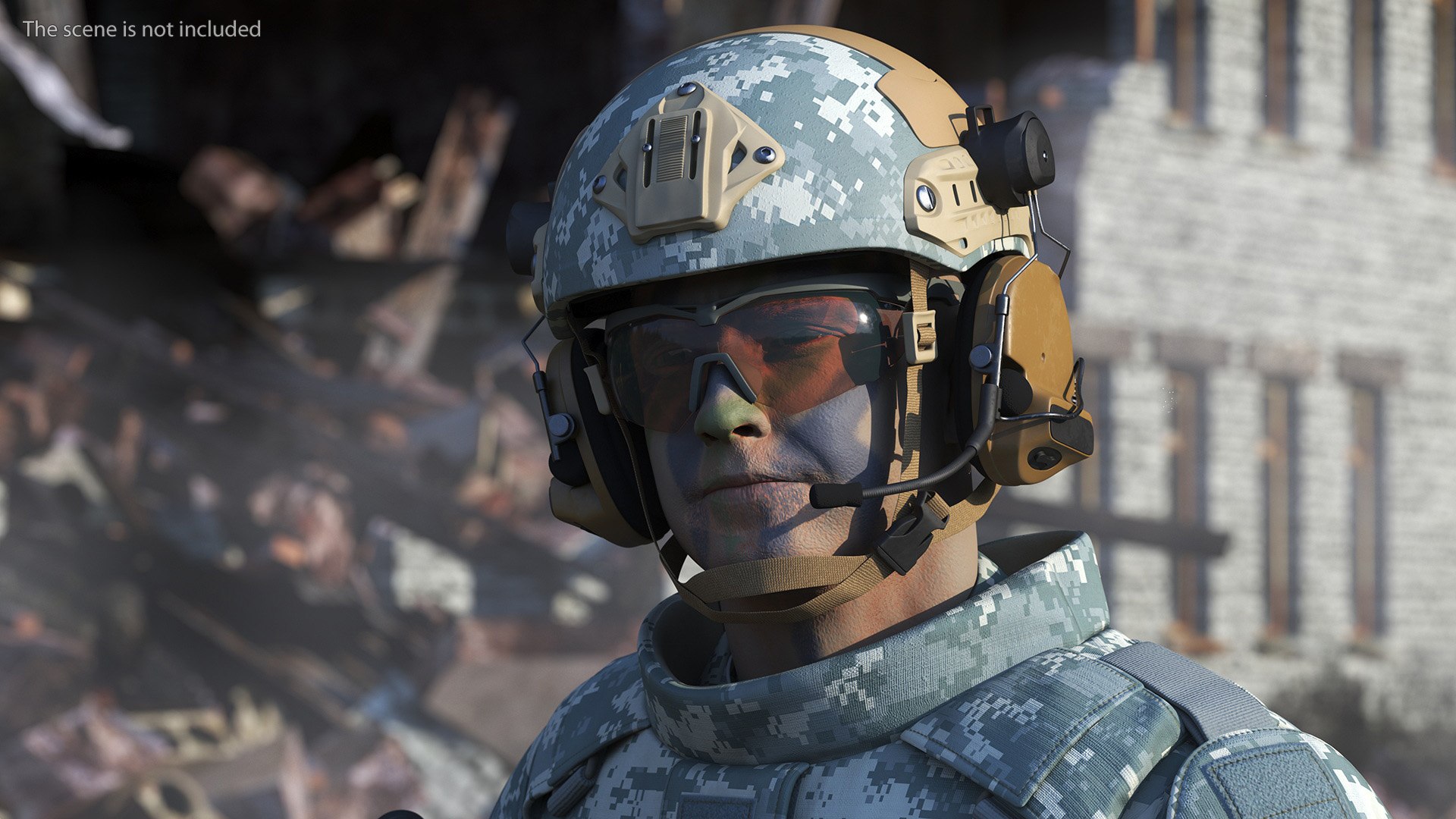 3D Soldier In Grey Tactical Gear Rigged For Maya Model - TurboSquid 2282263