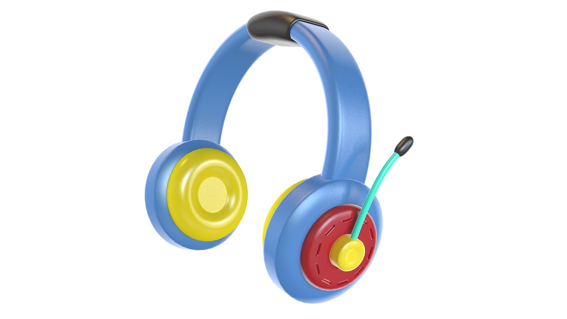 Headsets computer equipment audio cartoon model - TurboSquid 2155590