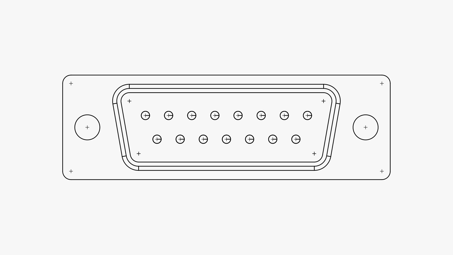 3D DB15 Male Connector Through Hole - TurboSquid 1986128