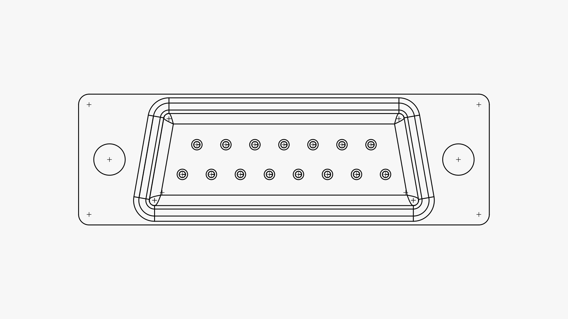 3D DB15 Male Connector Through Hole - TurboSquid 1986128
