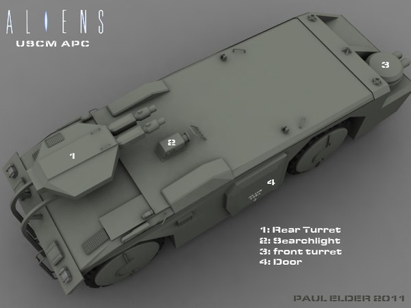 apc aliens interior 3d max