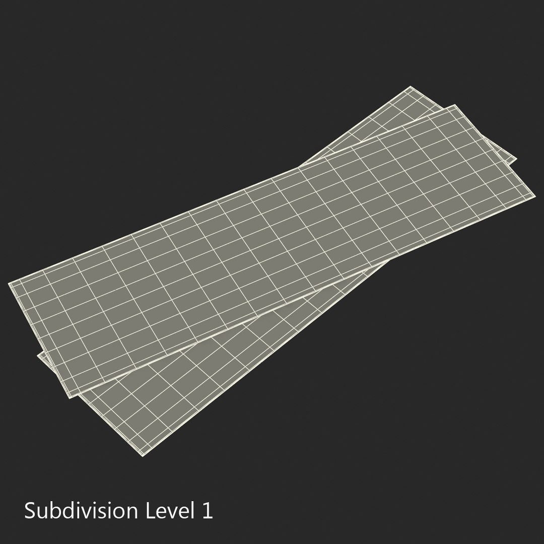 Blank Concert Ticket 3d Model