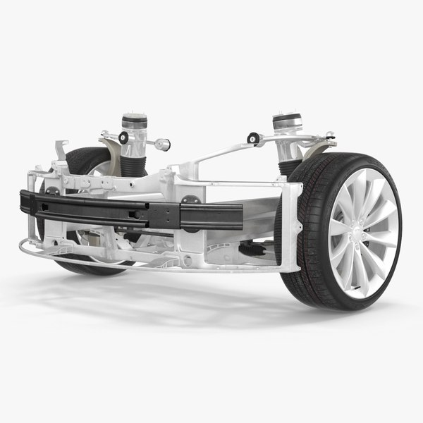 modelo 3d Chasis delantero de automóvil con sistema de suspensión ...