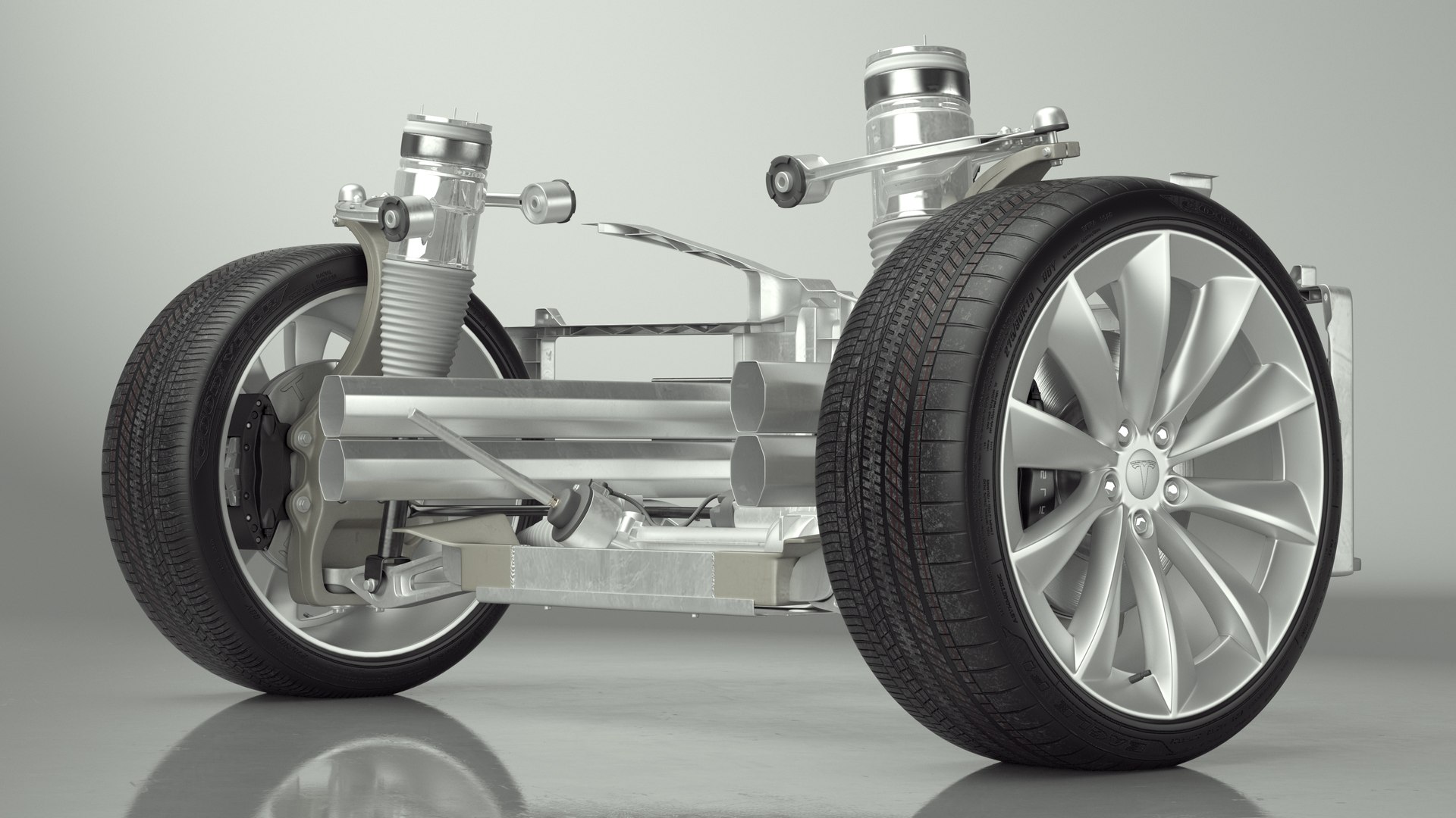Car Front Chassis With Suspension System 3D Model - TurboSquid 2246777