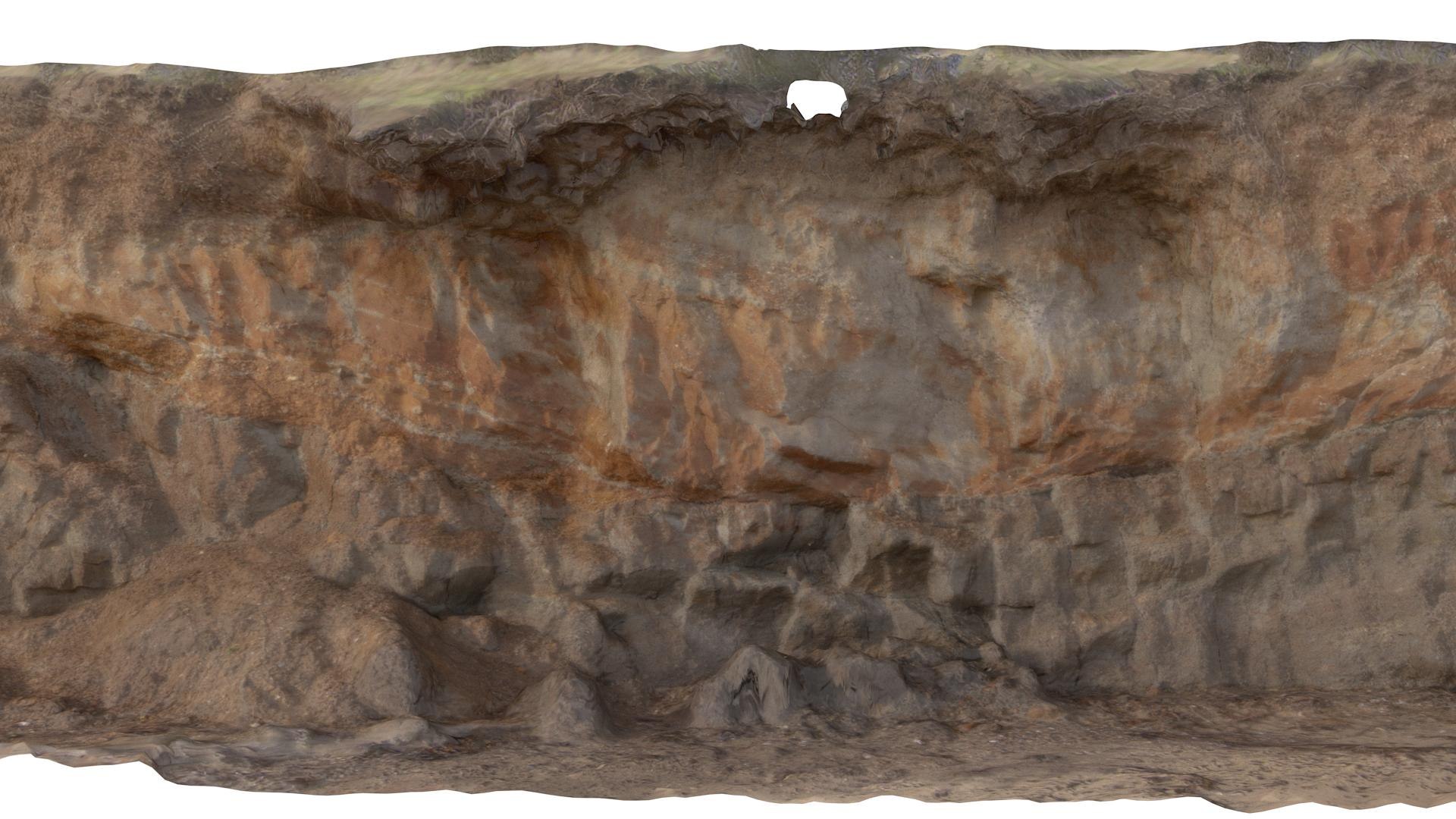 Beach Cliff Eroding 3d Model