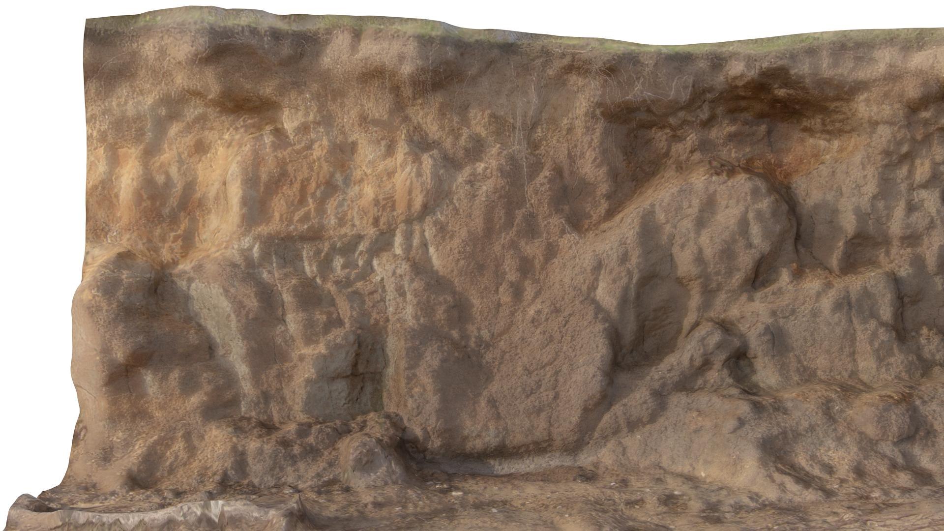 Beach Cliff Eroding 3d Model