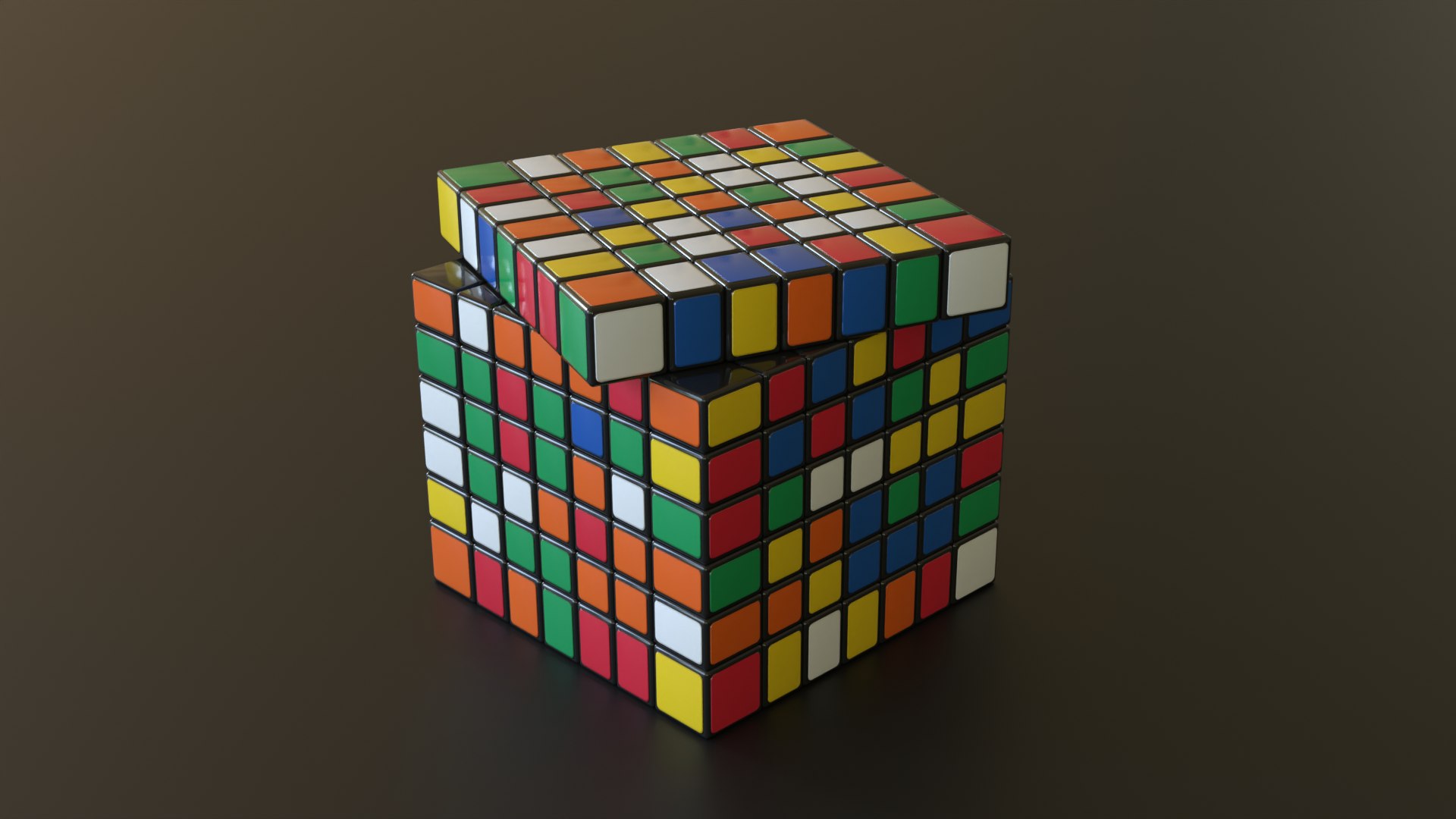 Animated Rubiks Cube 7x7 model - TurboSquid 2081472