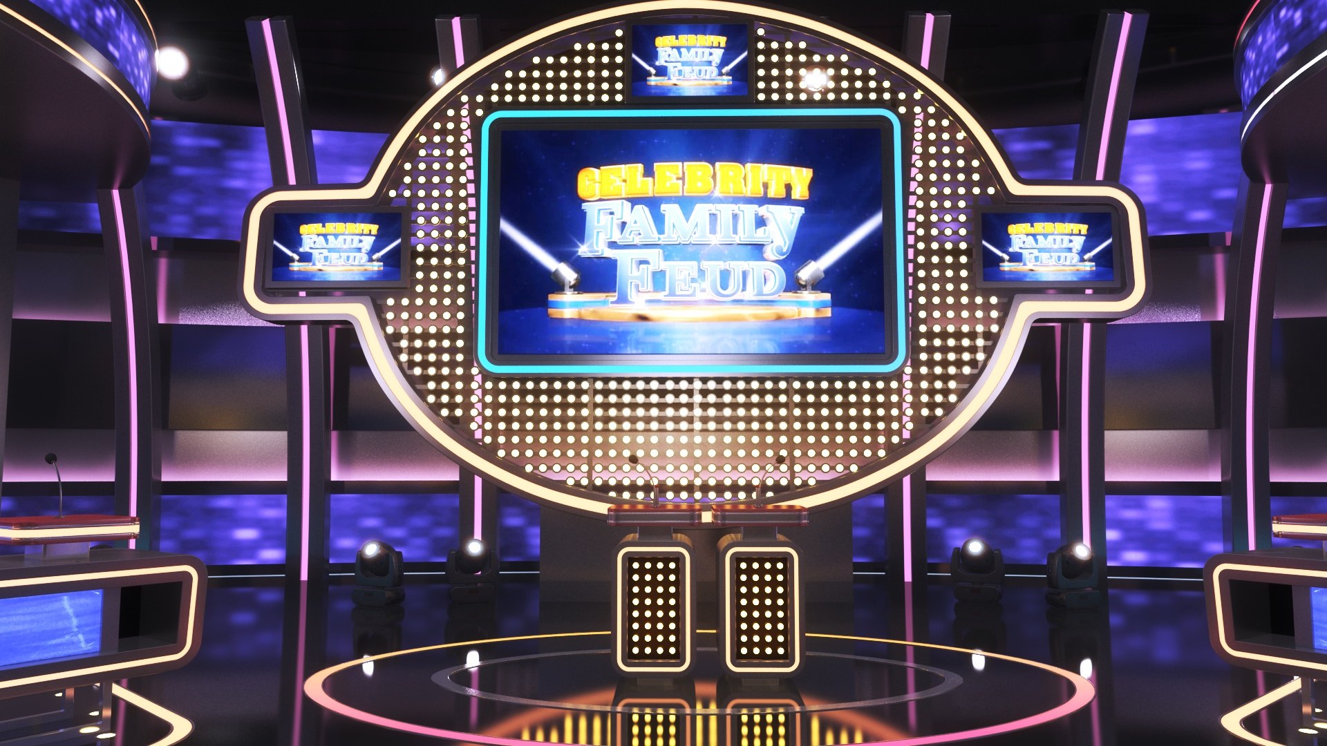 3D Television Game Show 1 - Celebrity Family Feud Studio - TurboSquid ...