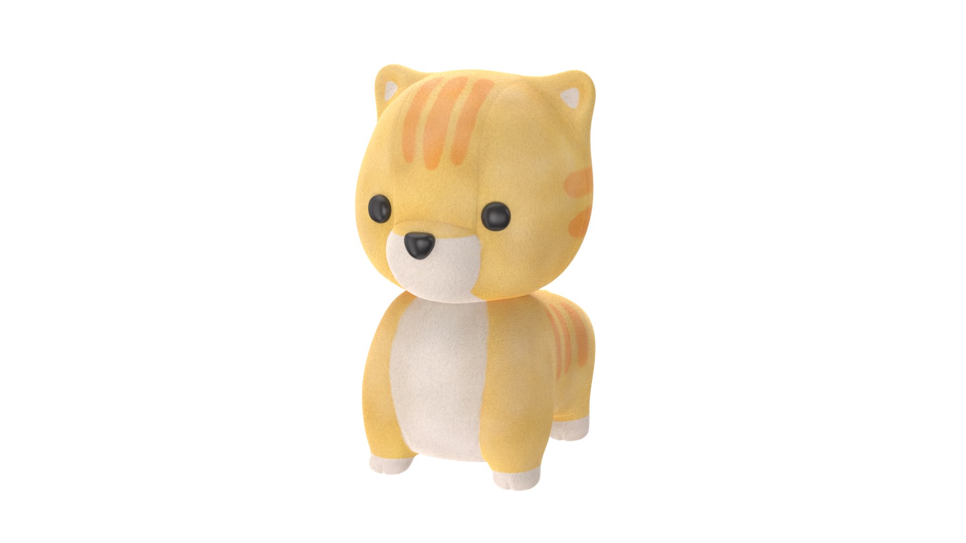 Plush Orange Cat Toy 3D Model - TurboSquid 2331349