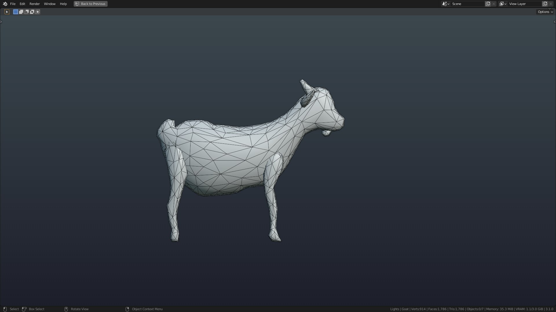 Low Poly Goat Rigged With Realistic Texture 3D - TurboSquid 1876127