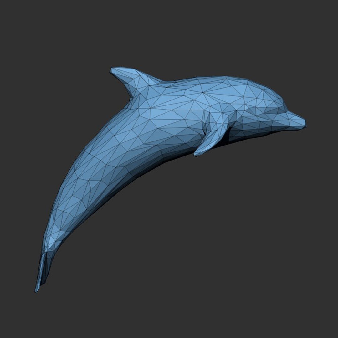 3D Low-poly Dolphin - TurboSquid 1382205