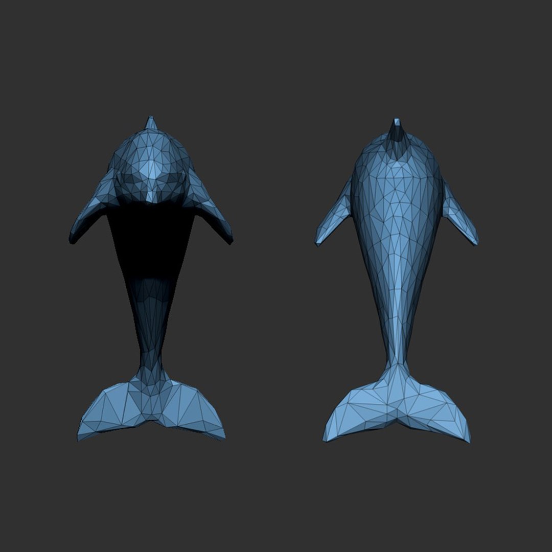 3D Low-poly Dolphin - TurboSquid 1382205
