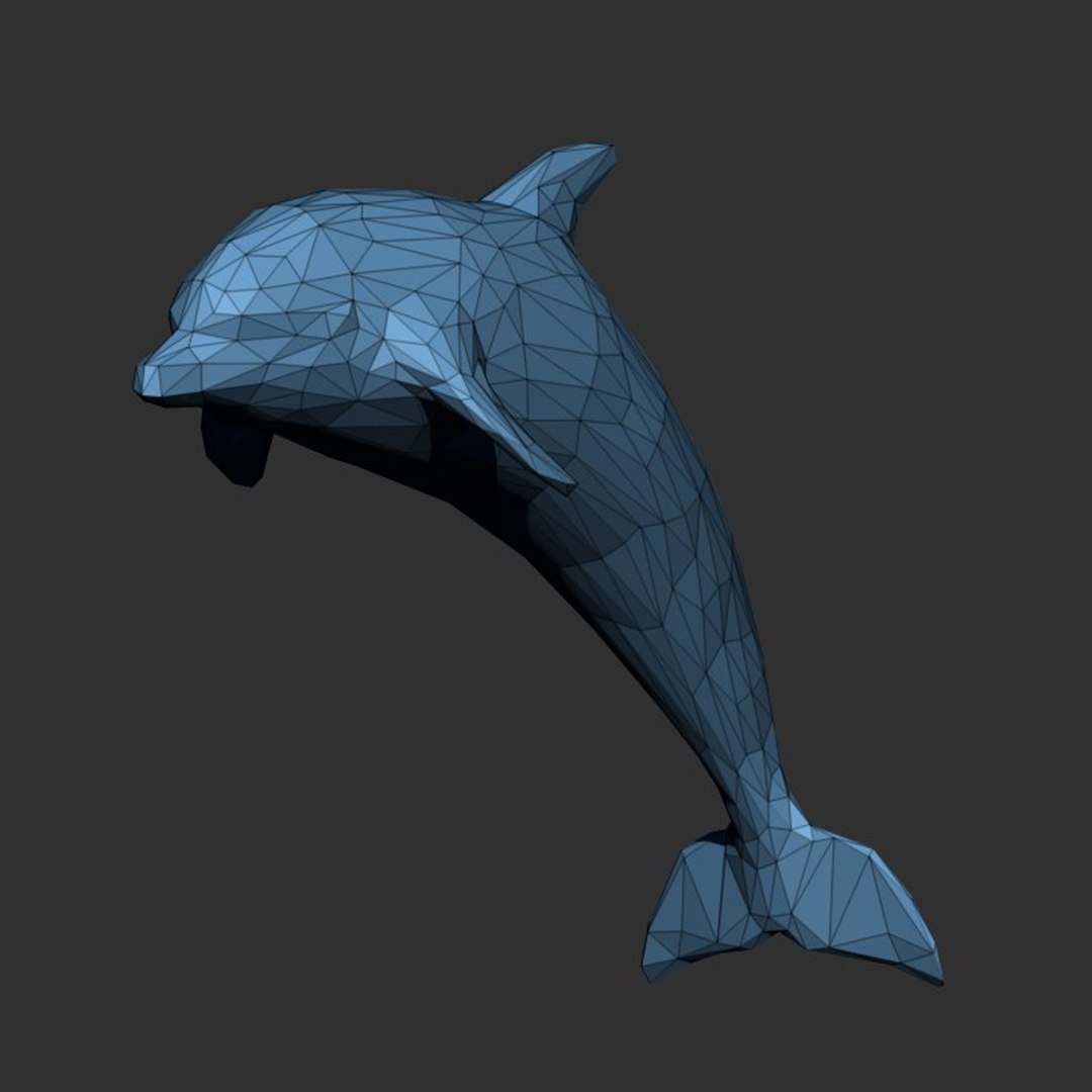 3D Low-poly Dolphin - TurboSquid 1382205