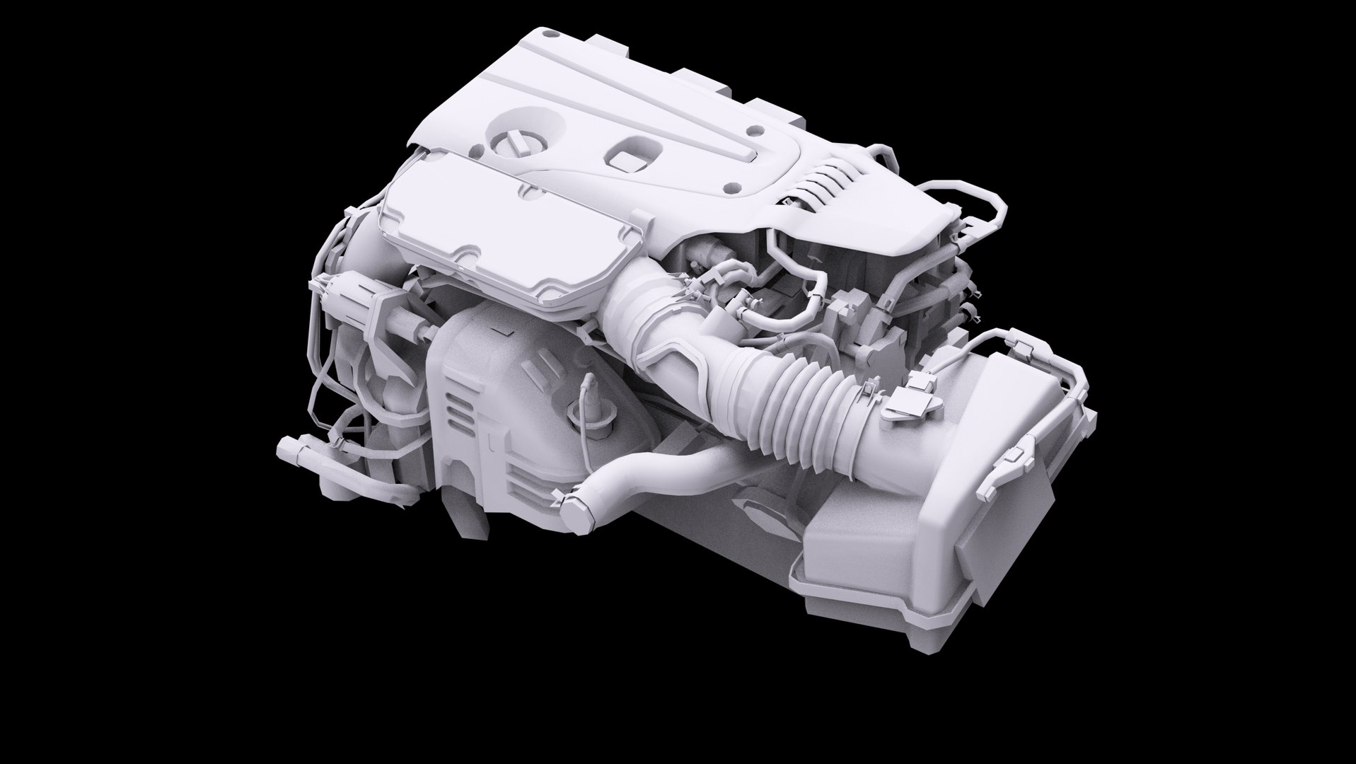 Honda K20C VTEC Turbo Engine 3D - TurboSquid 2360535