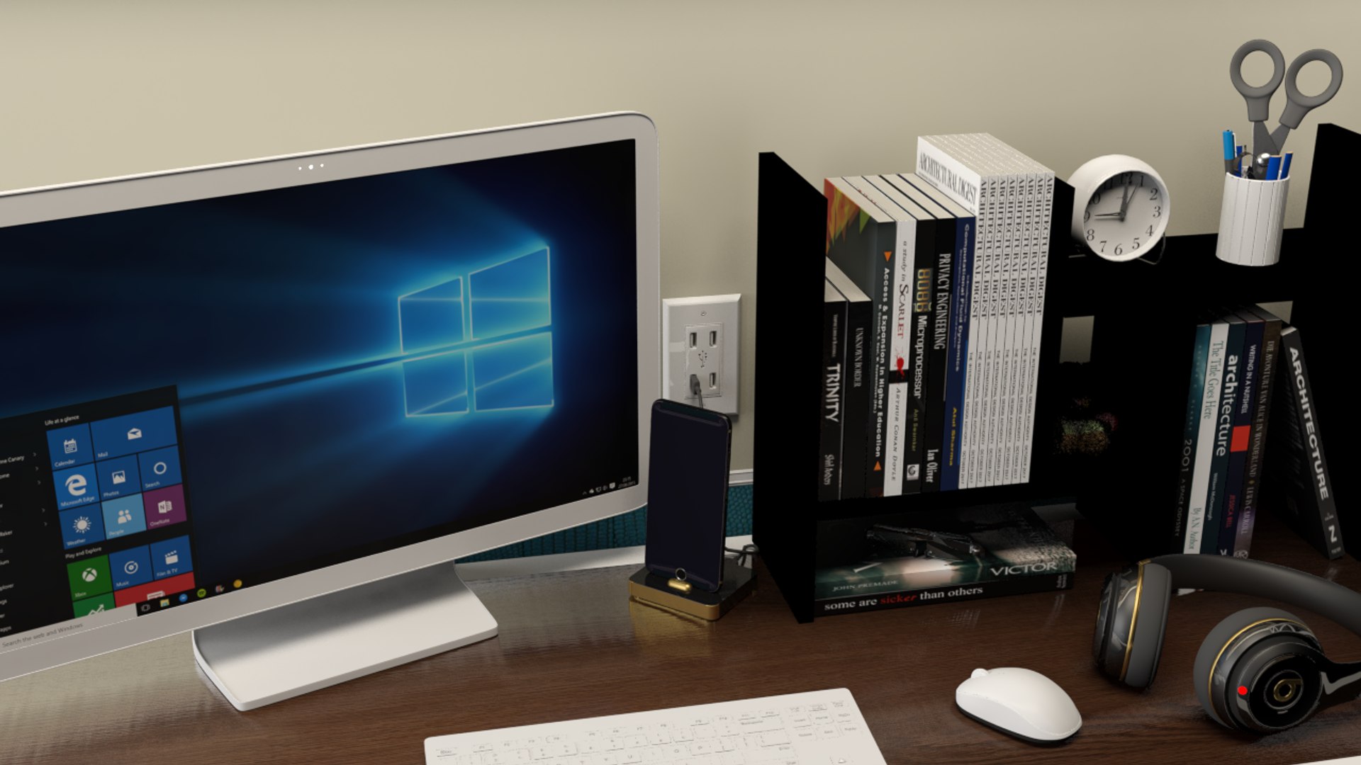 3D desk shelf model - TurboSquid 1374785